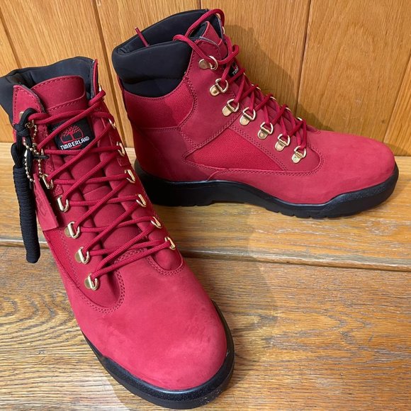 Timberland | Shoes | Timberland Mens Field 6 Waterproof Dark Red Nubuck ...